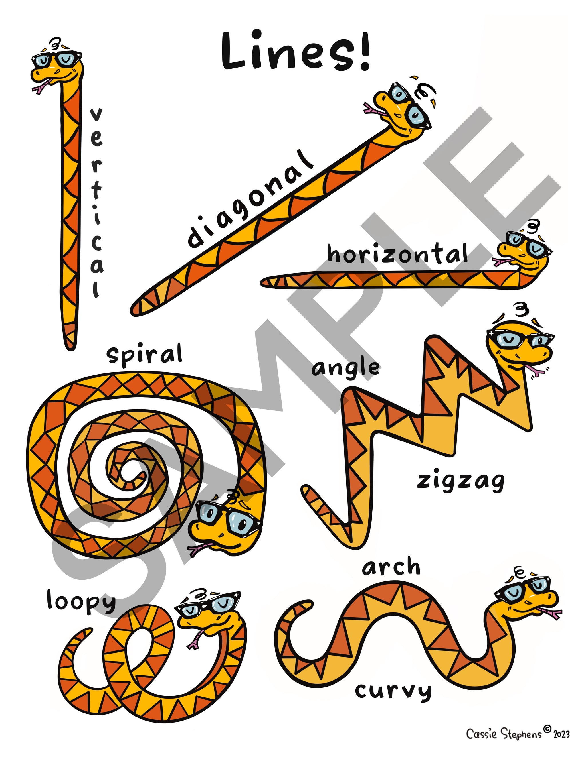 Larry the Line, Posters and Printouts Bundle, Digital Download – Art ...