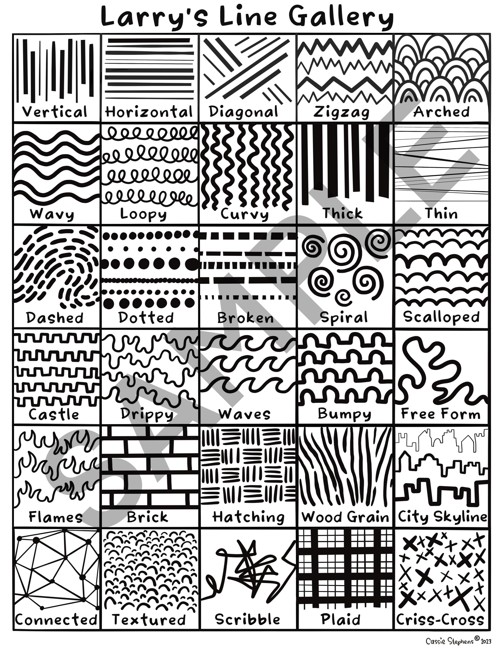 Larry the Line, Posters and Printouts Bundle, Digital Download – Art ...