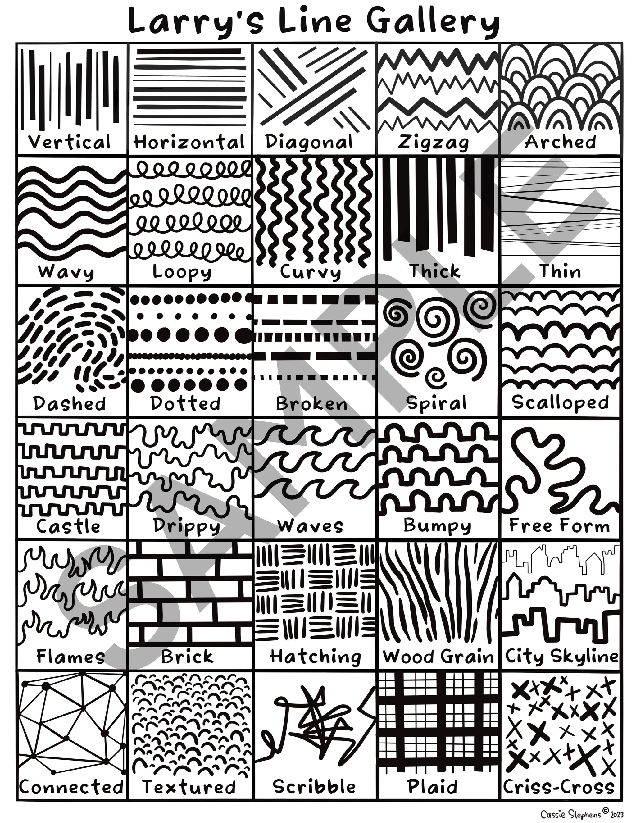 Larry the Line, Posters and Printouts Bundle, Digital Download – Art ...