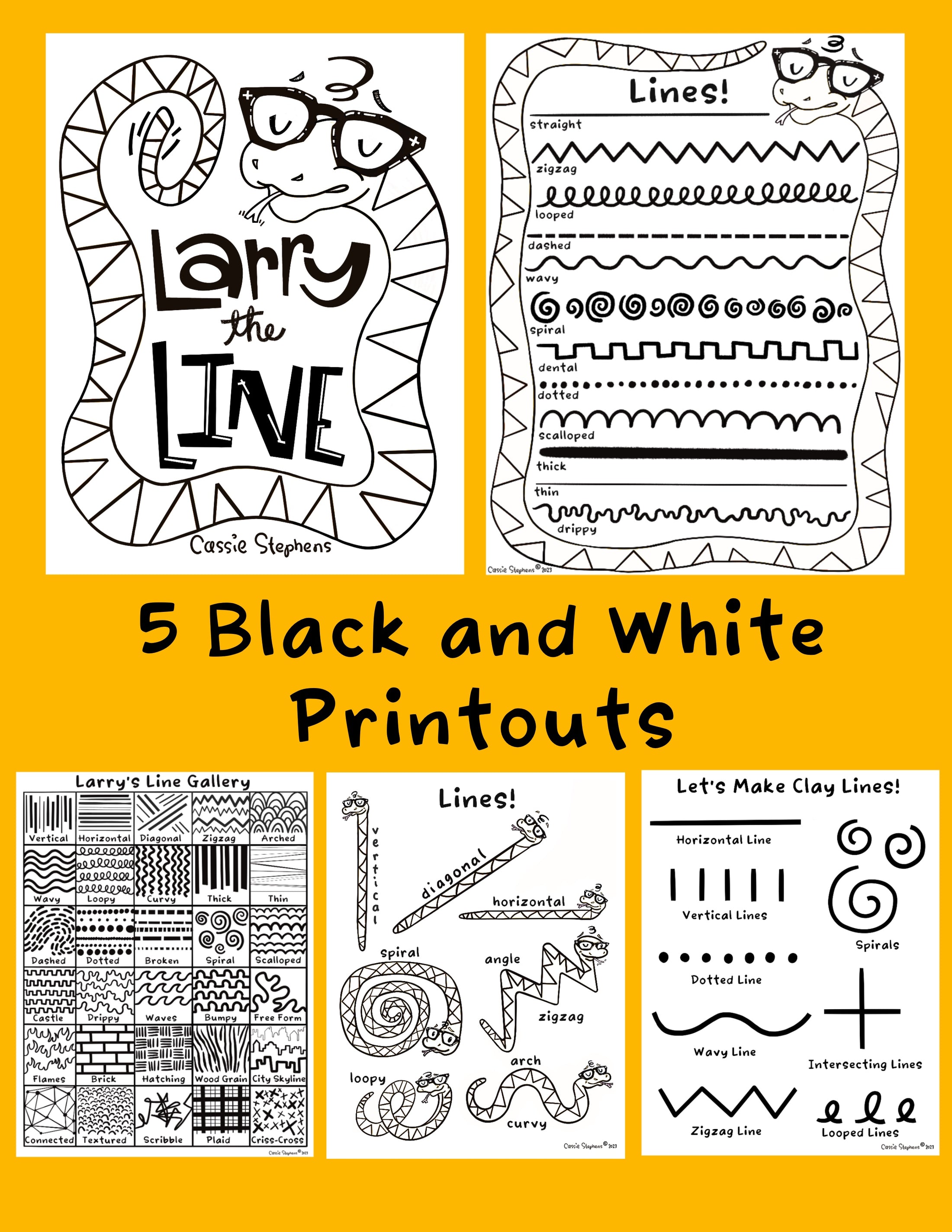 Larry the Line, Posters and Printouts Bundle, Digital Download – Art ...
