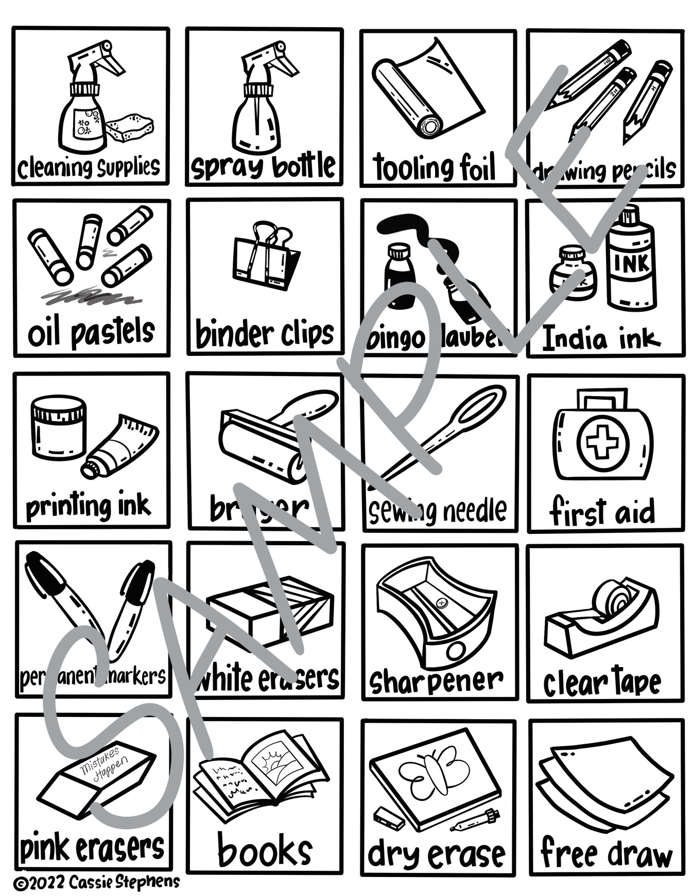 60 Art Supply Icons, Volume 1, Digital Download – Art Teacherin' with ...